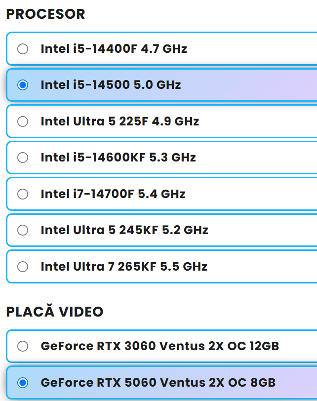 Configurator PC - Sisteme-Gaming.ro